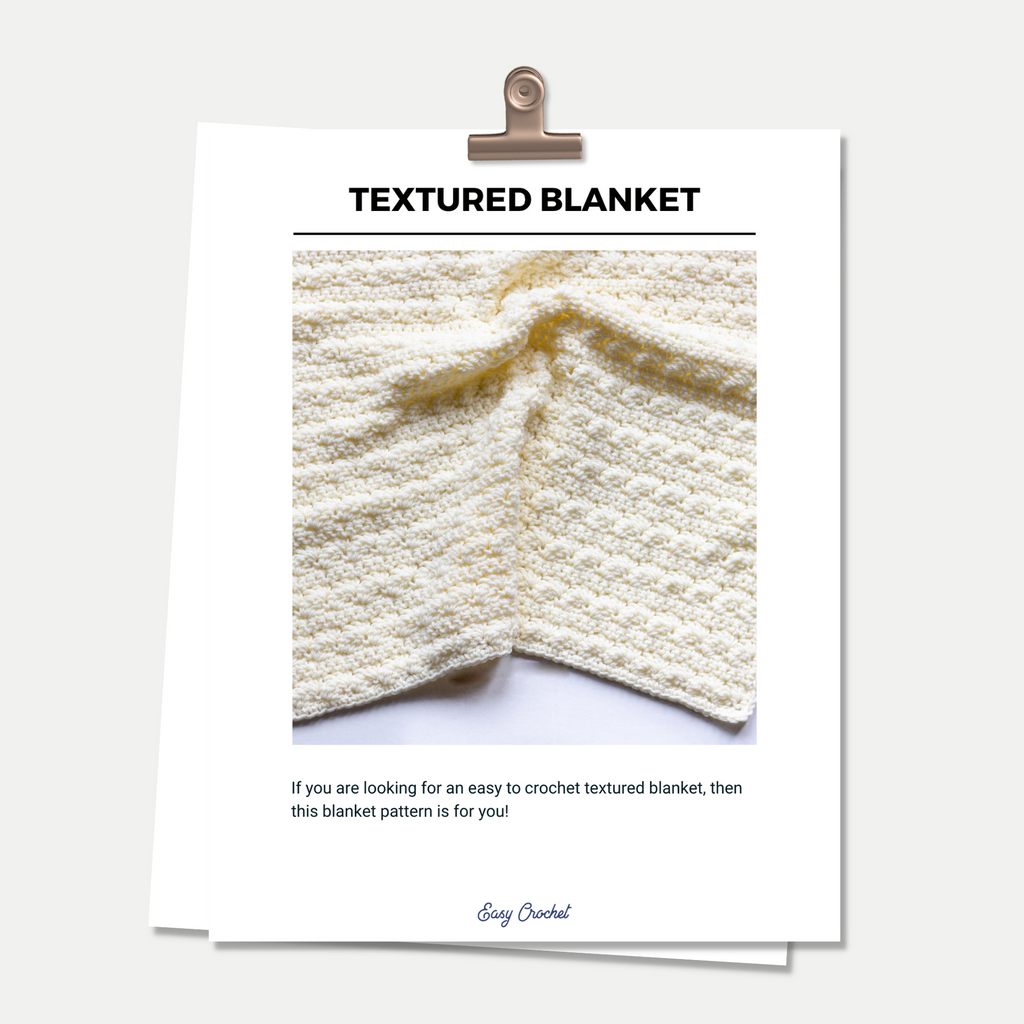 Textured Blanket PDF Crochet Pattern in Eight Sizes - Digital Download ...